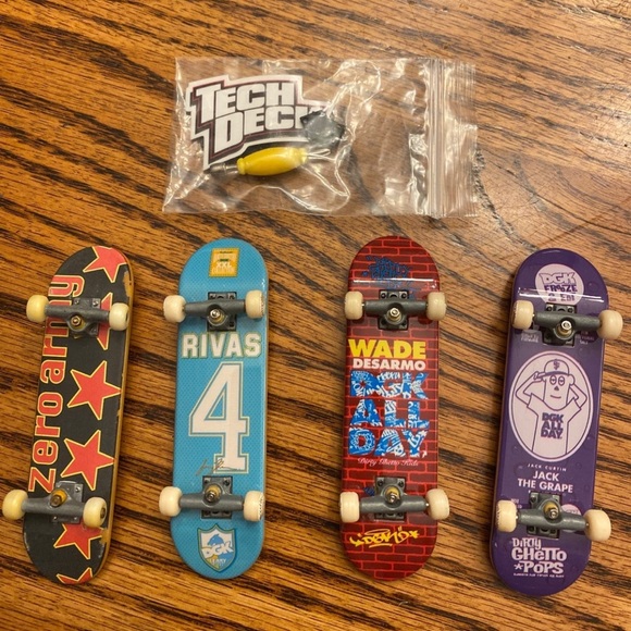 Vintage | Toys | Tech Deck Finger Skateboards Zero Army Rivas 4 Wade ...